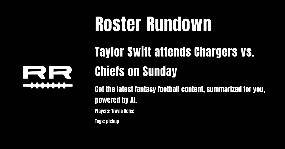 Taylor Swift attends Chargers vs. Chiefs on Sunday